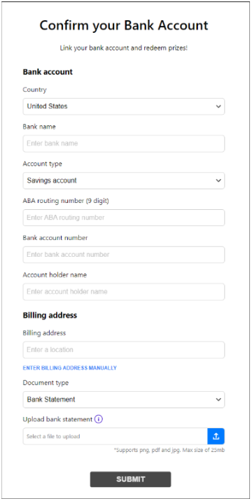 How do I verify my Bank account?